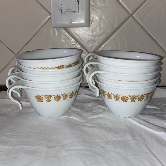 Corelle | Dining | Corelle Livingware Set Of Corning Butterfly Gold 6 ...